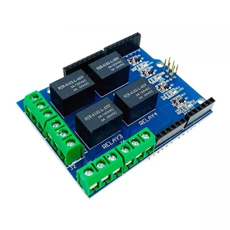 Arduino Uno 4-Kanal Relæ Shield - Ardustore.dk