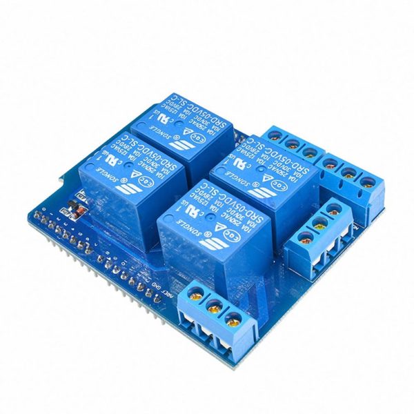 Arduino Uno 4-Kanal Relæ Shield - Ardustore.dk