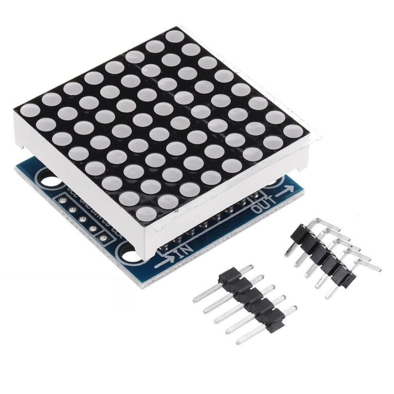 Matrix MAX7219 LED 8×8 SPI Display Module – Blå - Ardustore.dk
