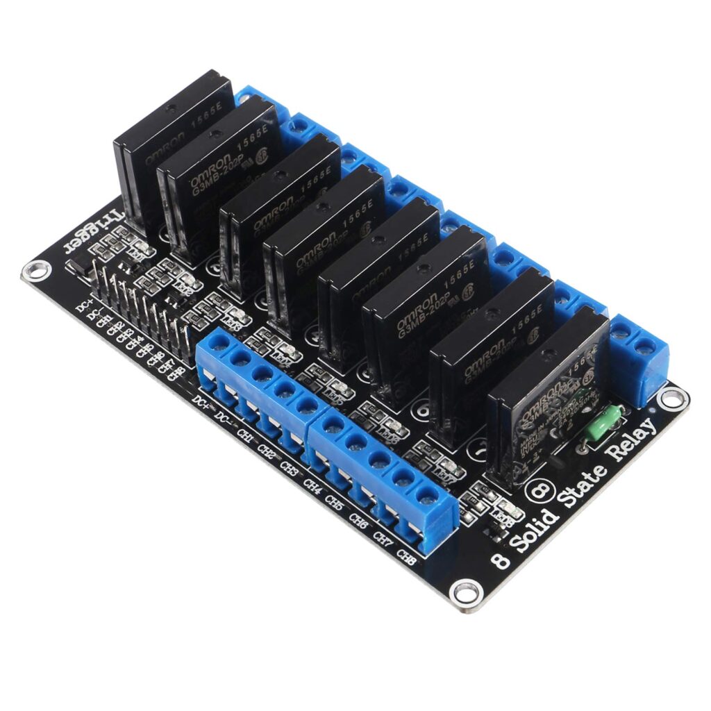 SSR Solid State Relæ 8-Kanal 5V HIGH DC-AC Module - Ardustore.dk