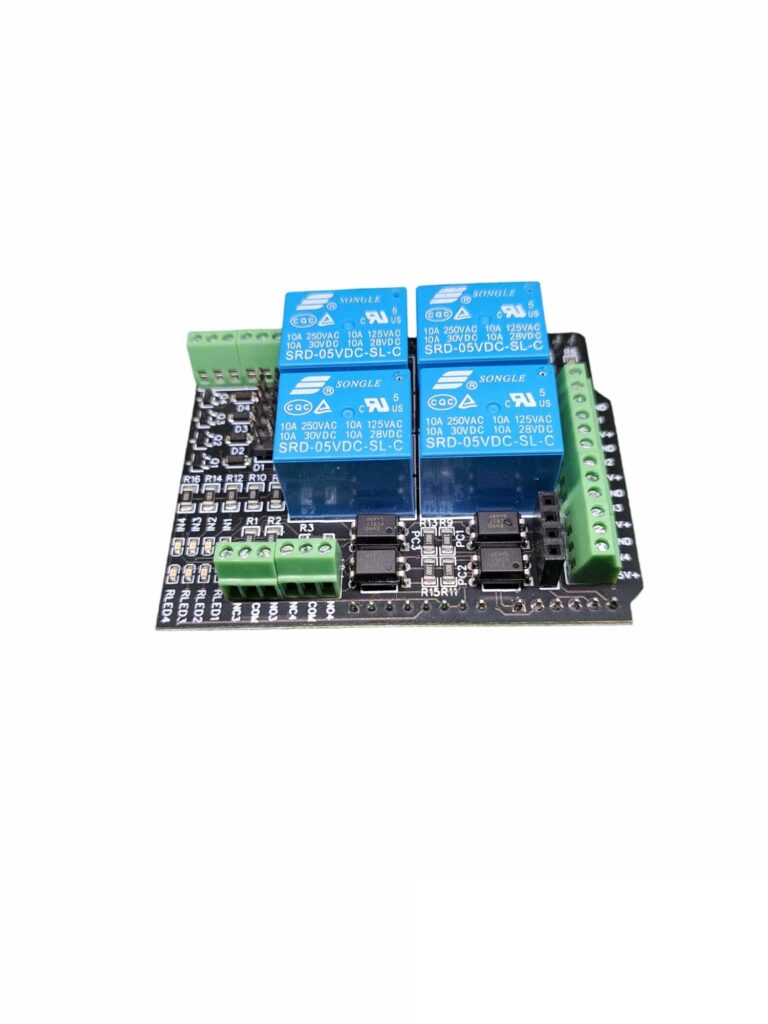 Arduino Uno 4-Kanal I/O Shield - Ardustore.dk