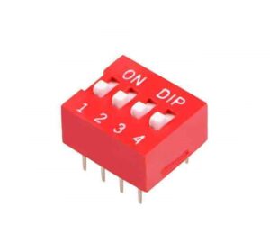 DIP Switch Afbryder 2.54mm - 4 Position - Ardustore.dk