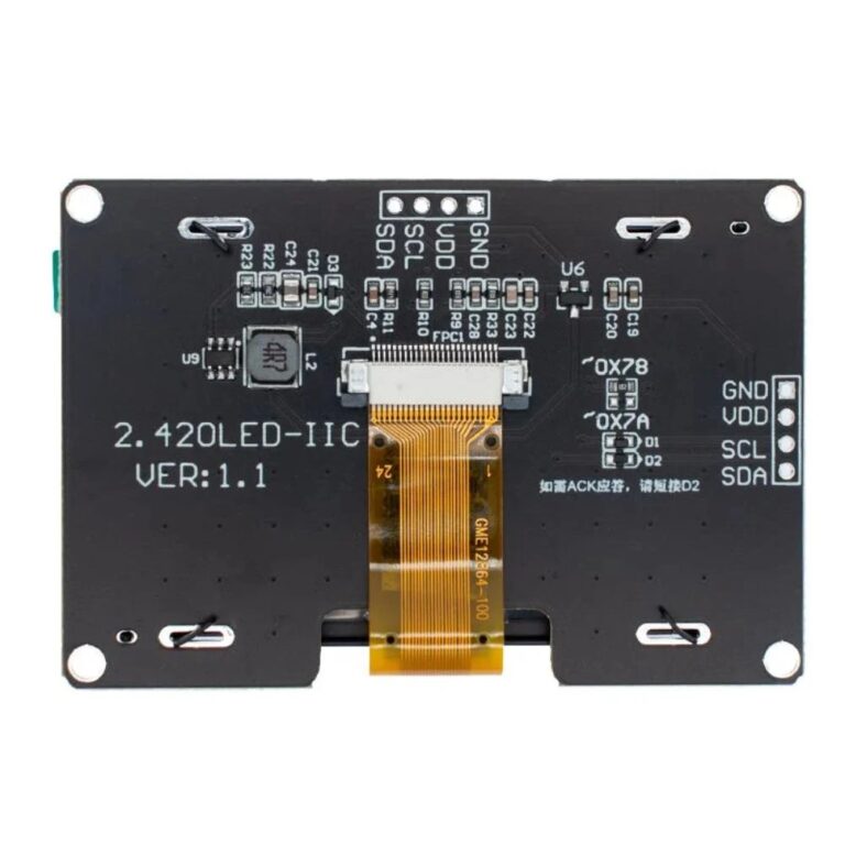 Display OLED 2.42T I2C 128×64 SSD1309 Module - Blå - Ardustore.dk